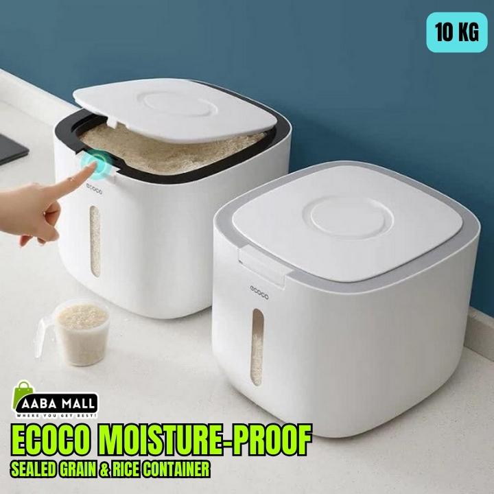 ECOCO 10kg Moisture-Proof Rice Box | Sealed Grain Storage Container ...