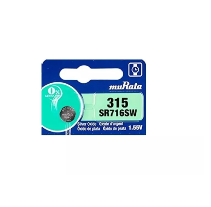 Murata 315 SR716SW Watch Battery – 1.55V Silver Oxide Coin Cell (Made ...